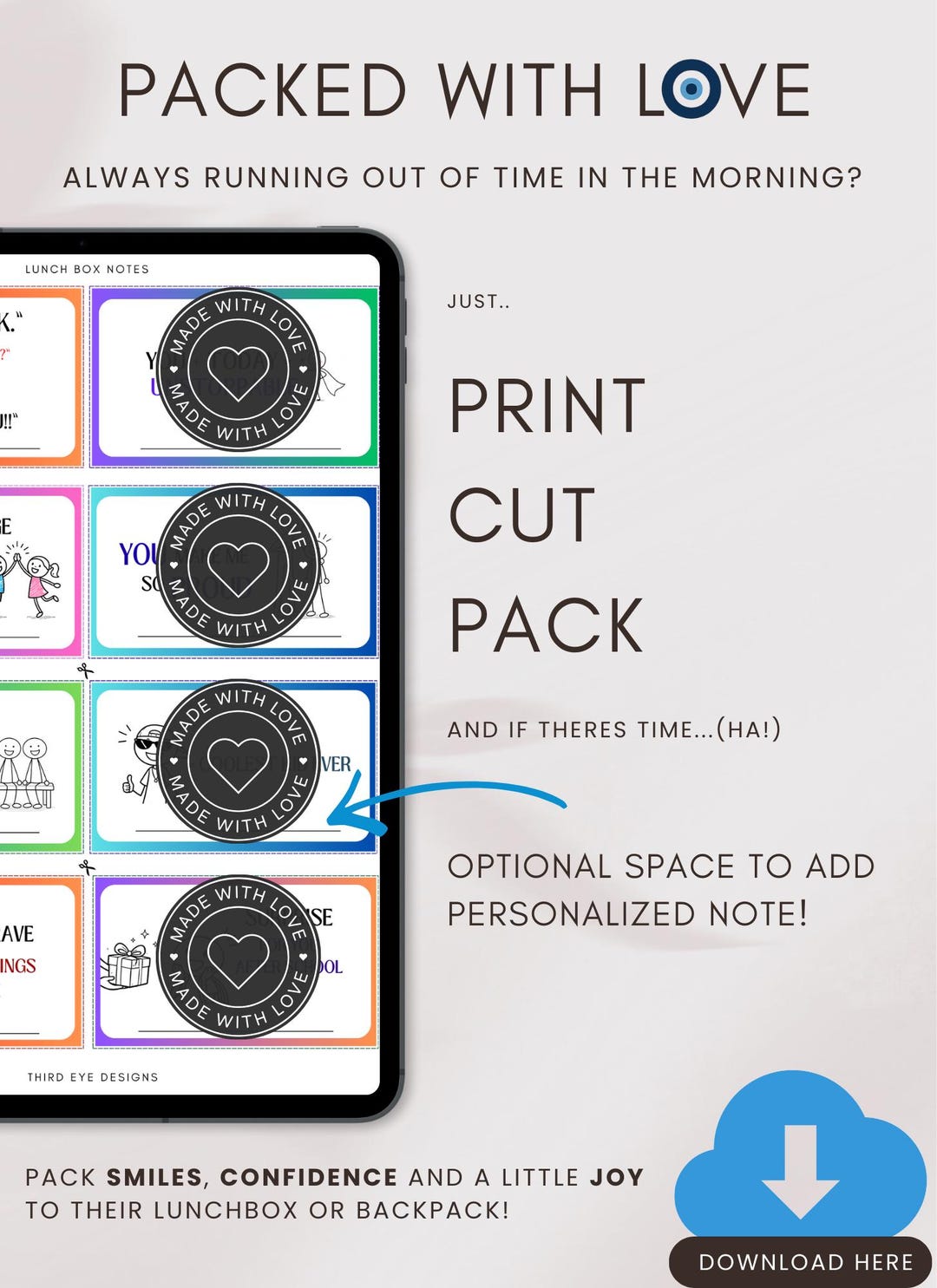 Lunchbox Notes for Kids | Printable | Elementary School | Encouraging ...