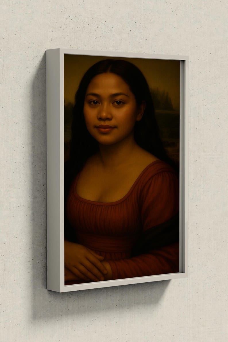 Filipino Model – Mona Lisa Woman Portrait – Renaissance Vintage Wall ...