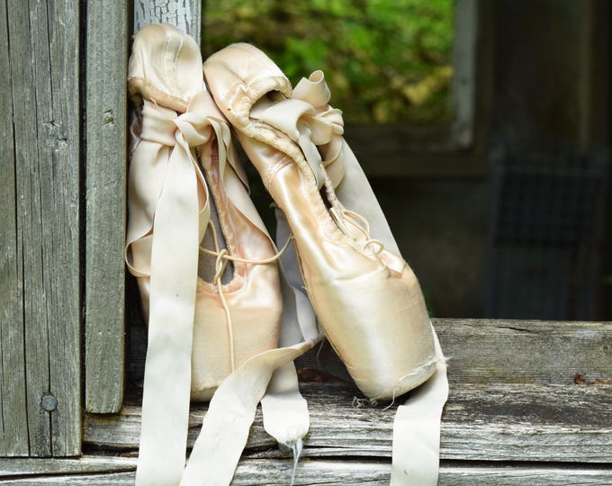 Vintage Ballerina Slippers Pink Satin Ballet Shoes Balance - Etsy