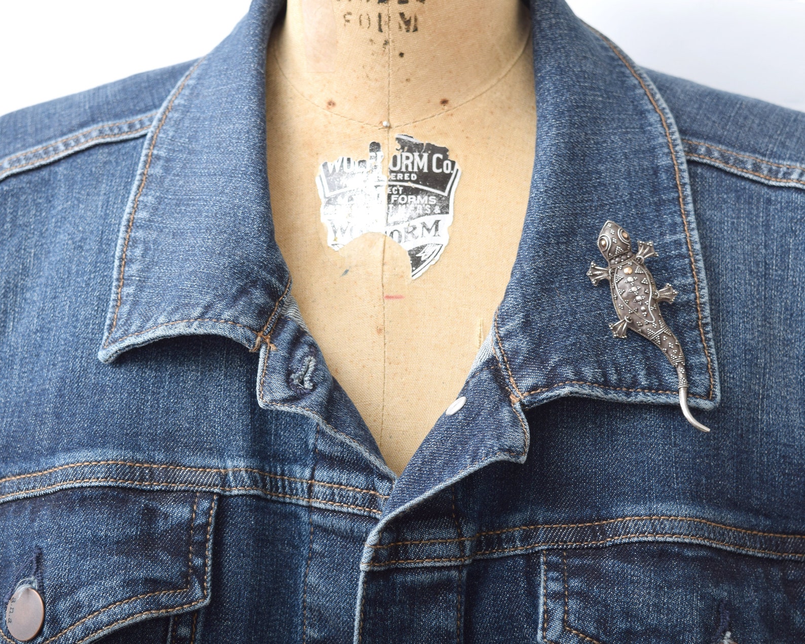 Antique Sterling Silver Lizard Brooch Artisan Made With | Etsy