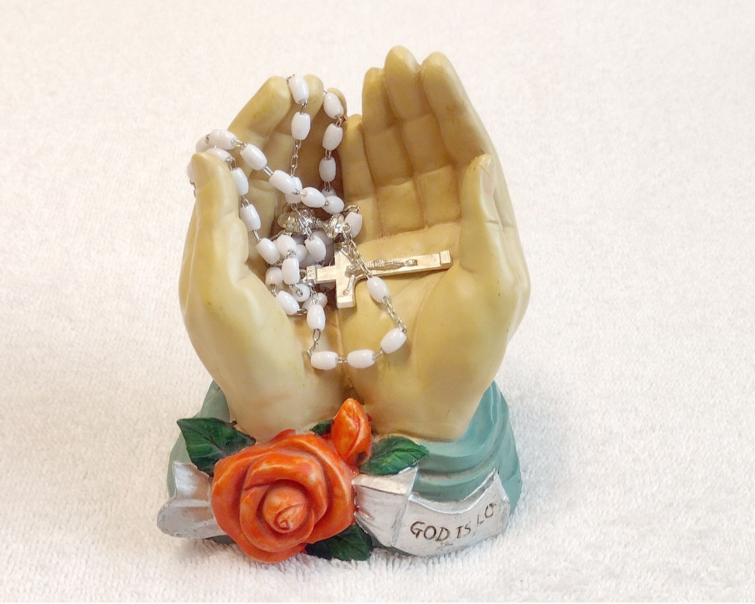 Open Hands, Praying Hands, Resin Cupped Hands, Religious Statue With ...