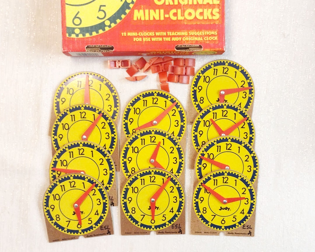 Vintage Judy Instructo Original Toy Mini-clocks, 11 Learning Tools ...
