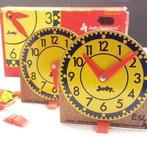 Vintage Judy Instructo Original Toy Mini-clocks, 11 Learning Tools ...