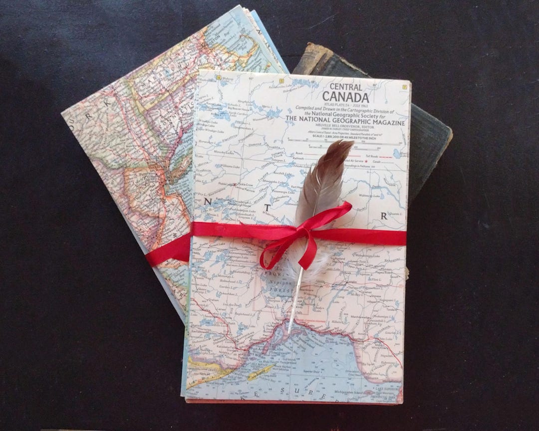 Lot of 6 National Geographic Maps Vintage Maps Junk Journals Wrapping ...