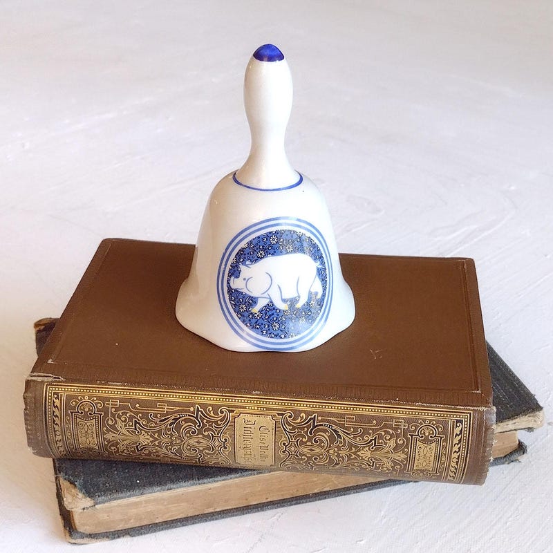 Porcelain Pig - Etsy