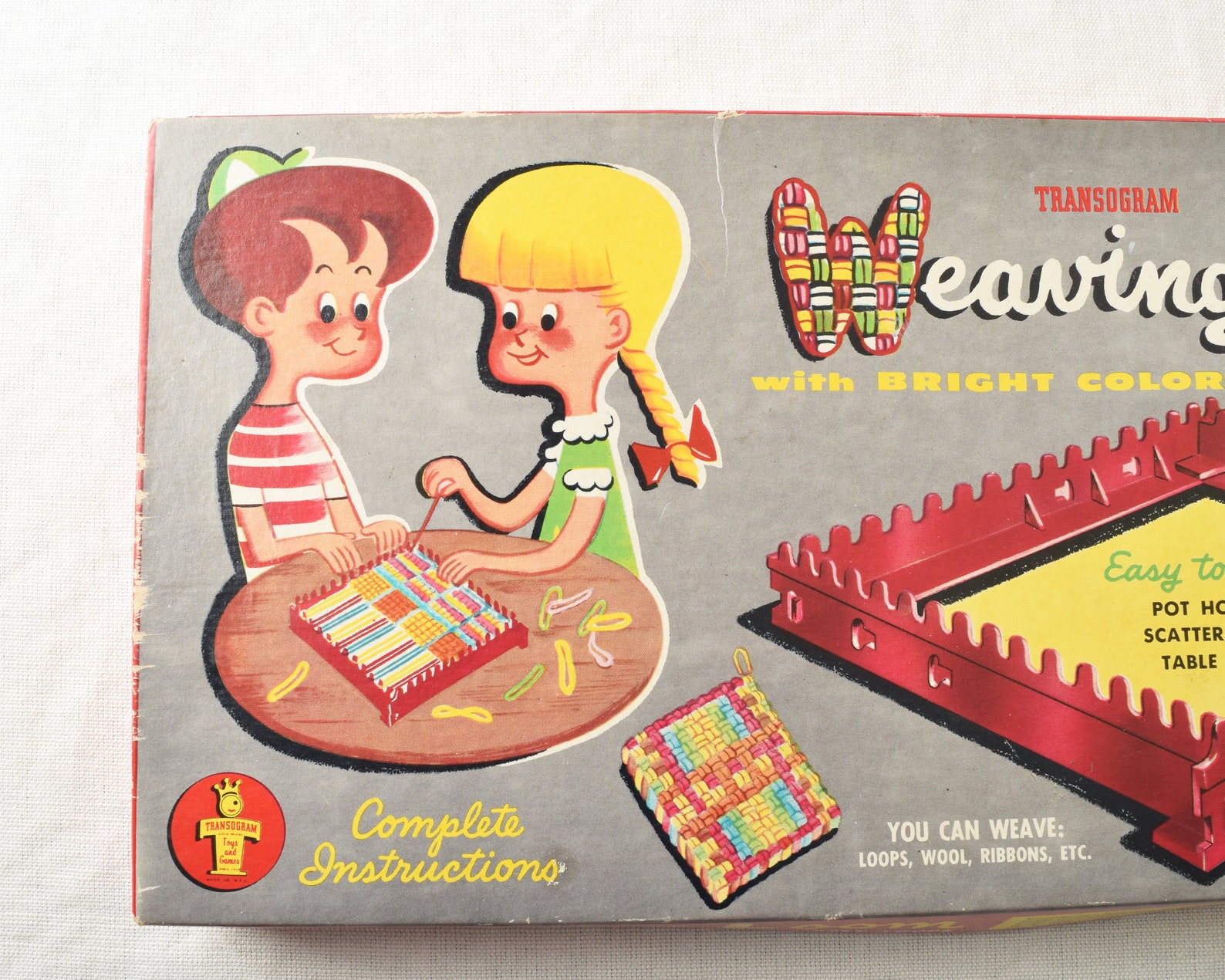 Vingtage Weaving Loom Transogram Toy Loom Make Pot Holders - Etsy