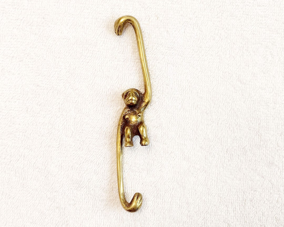 Brass Monkey Hook, Plant Hanger, Monkey Figurine, 6 Long - Etsy