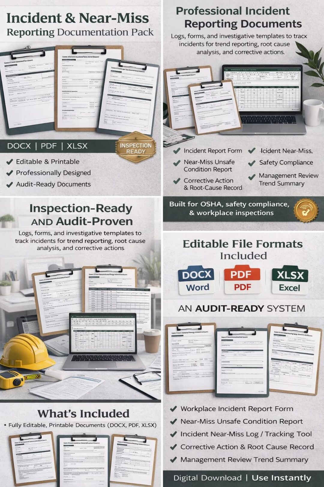 Incident & Near-miss Reporting Documentation Pack | Corrective Action ...