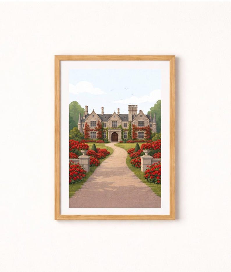 Rebecca Manderley Wall Art Set | Classic Literary Prints | Gothic Manor ...