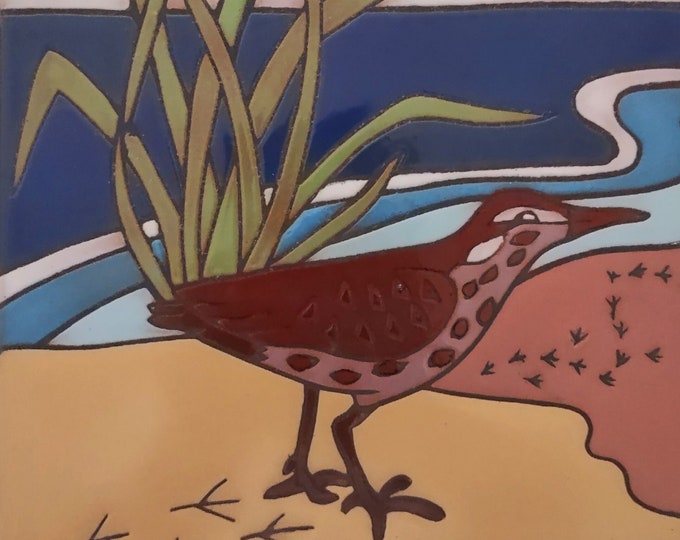 Vintage Tile/trivet,mag Mor Art Tiles,hand Painted Ceramic Tile,santa ...