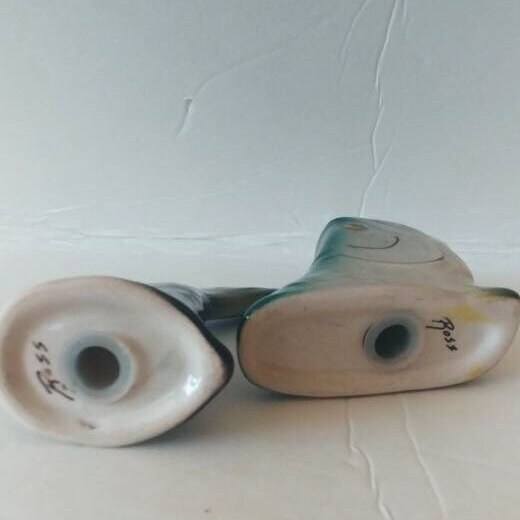 Vintage Fish Head and Fist Tail Salt and Pepper Shakers by Ross,ceramic ...