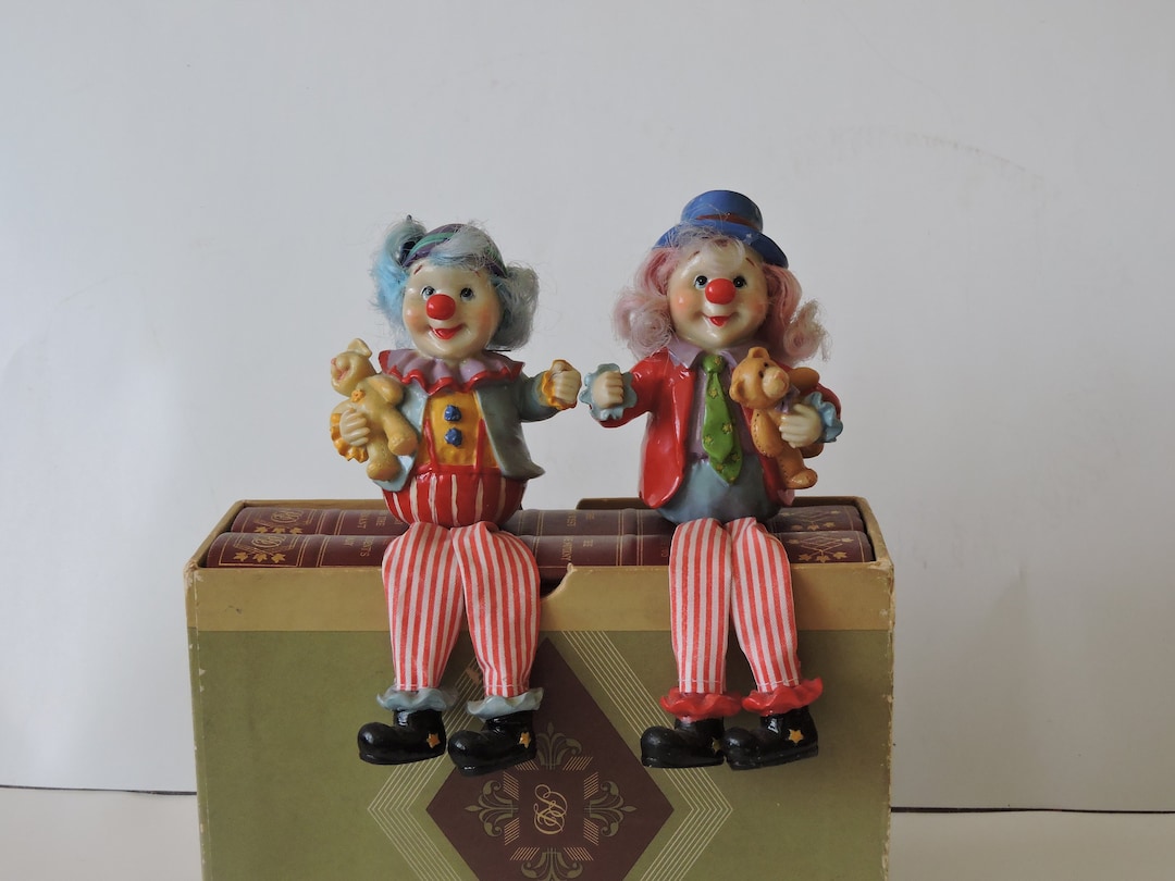Vintage Clown Figurnes,ceramic,collectible,circus Memorabilia,figurines ...