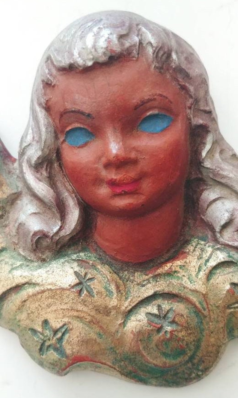 Vintage Terracotta Angels With Gold Giltwinged Goddesswinged - Etsy