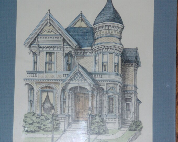 Vintage Debbie Patrick Victorian House Lithographsigned - Etsy