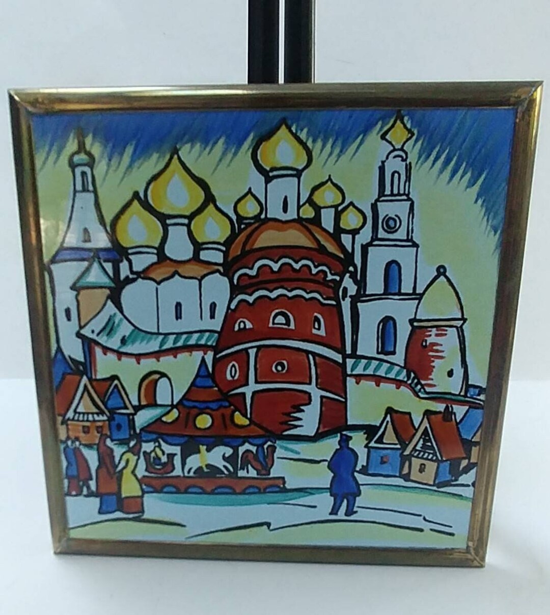 Vintage Tile,three Hand Painted Ceramic Russian Tile,wall Hanging,home ...