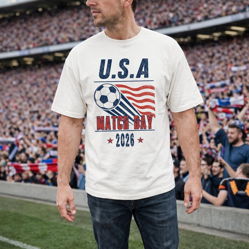 USA Soccer Match Day 2026 Family T-shirt, Retro US Football Fan Tee ...