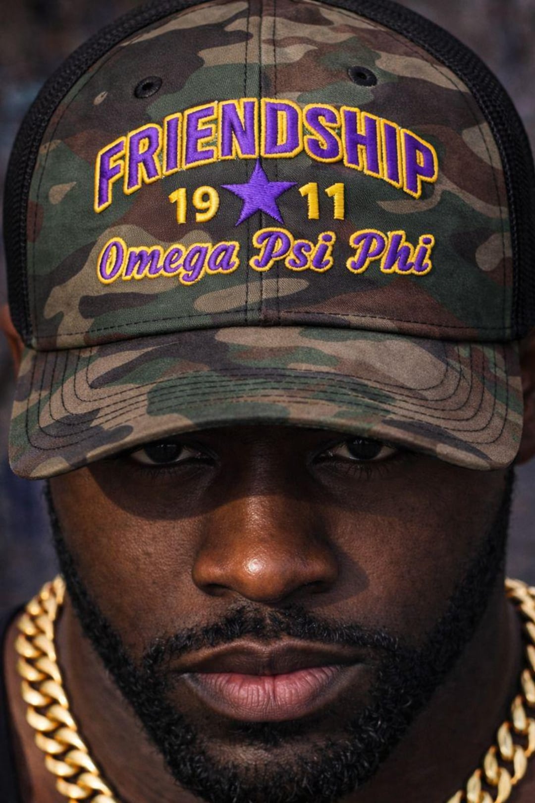 Omega Psi Phi Embroidered Friendship Trucker Hat, Divine Nine Que ...