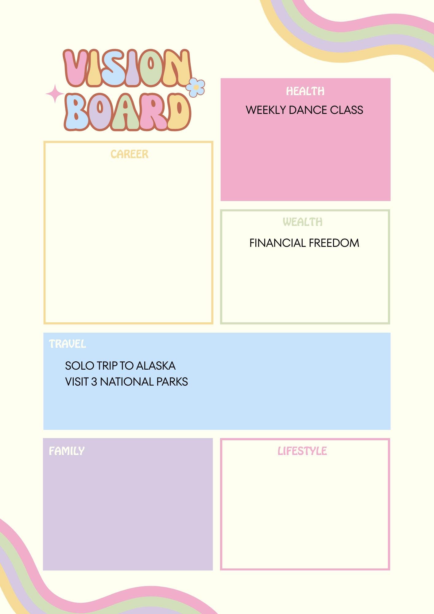 2026 Vision Board Collage Kit | Goal Setting | Manifestation Planner ...