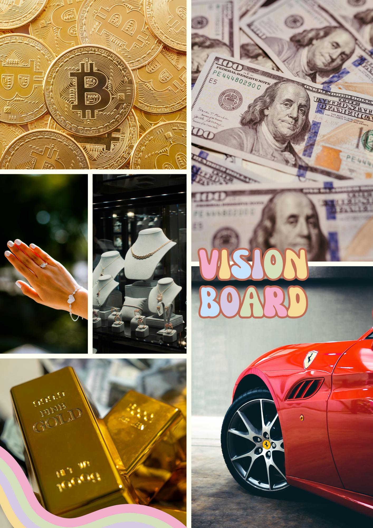 2026 Vision Board Collage Kit | Goal Setting | Manifestation Planner ...
