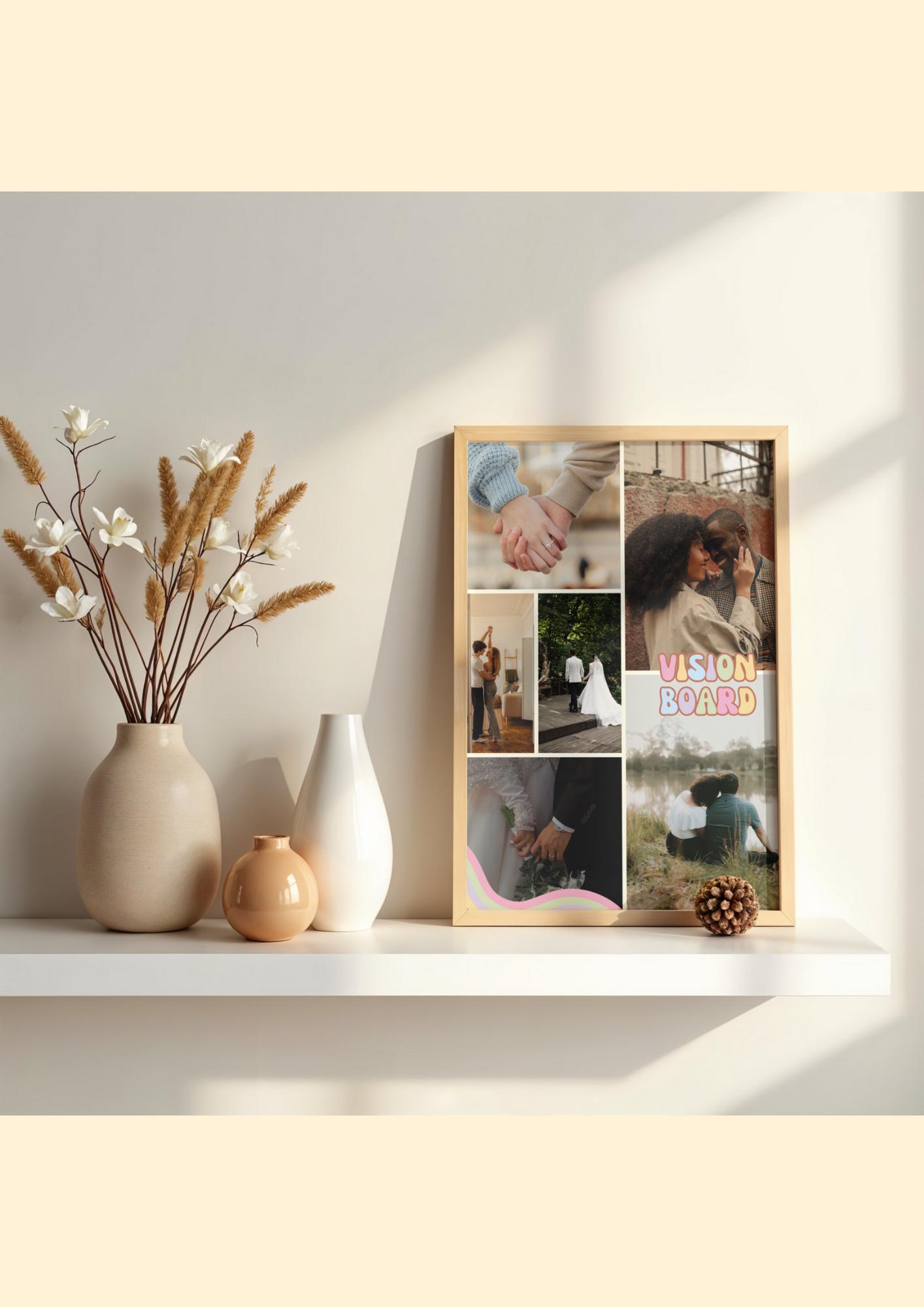 2026 Vision Board Collage Kit | Goal Setting | Manifestation Planner ...