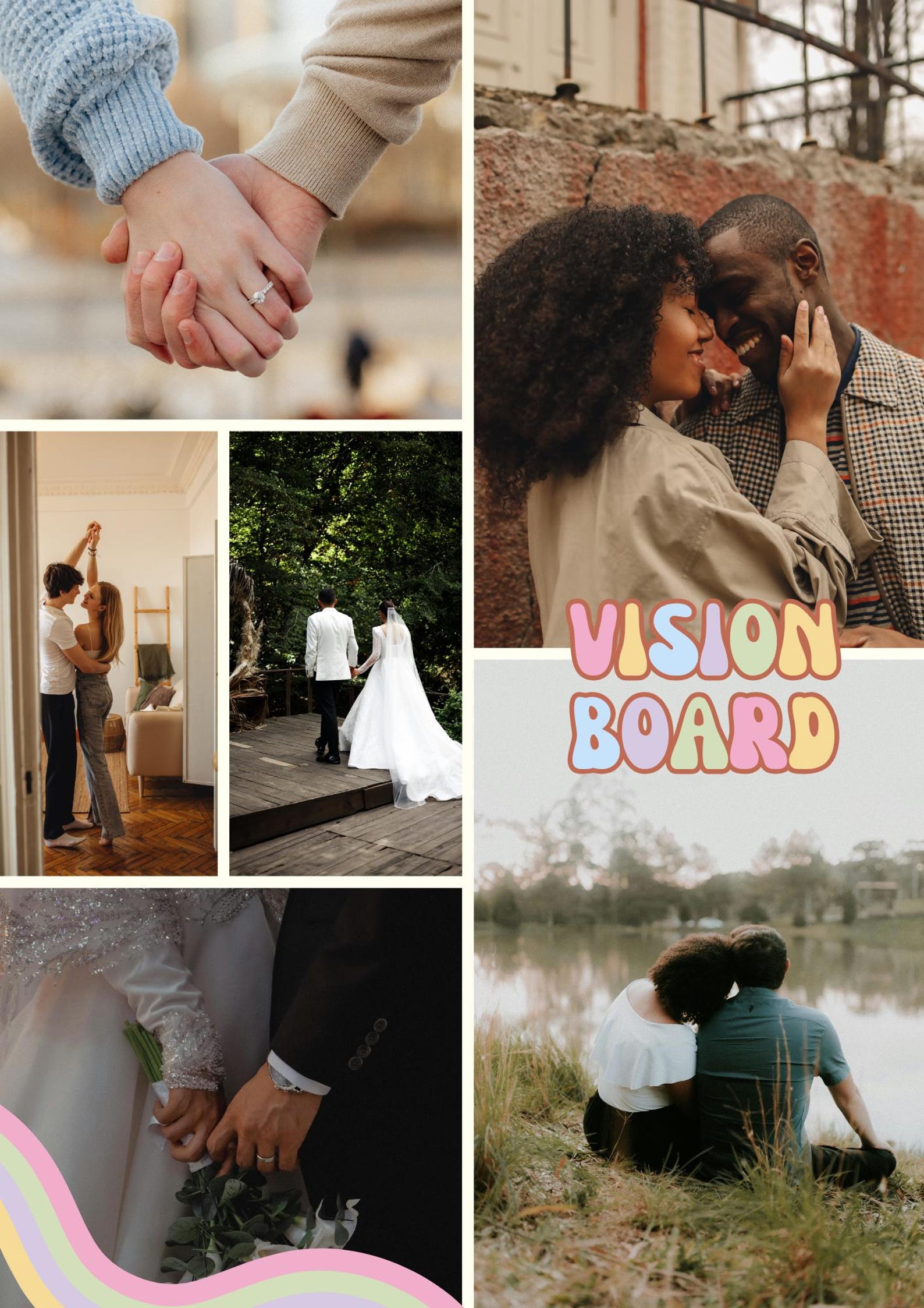 2026 Vision Board Collage Kit | Goal Setting | Manifestation Planner ...