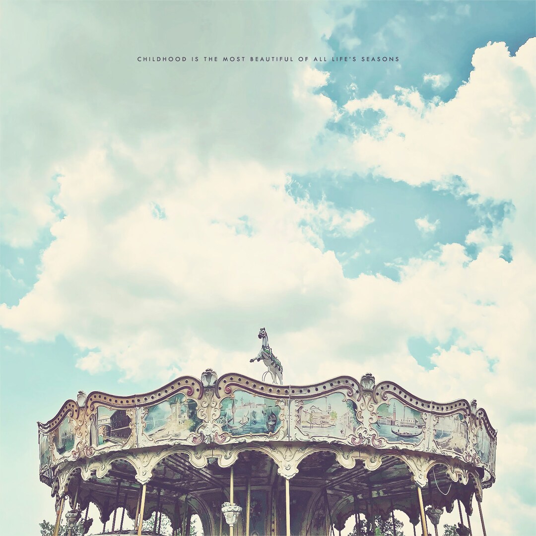 Carousel Art Print, Carousel Decor, Nursery Print, Nursery Decor ...