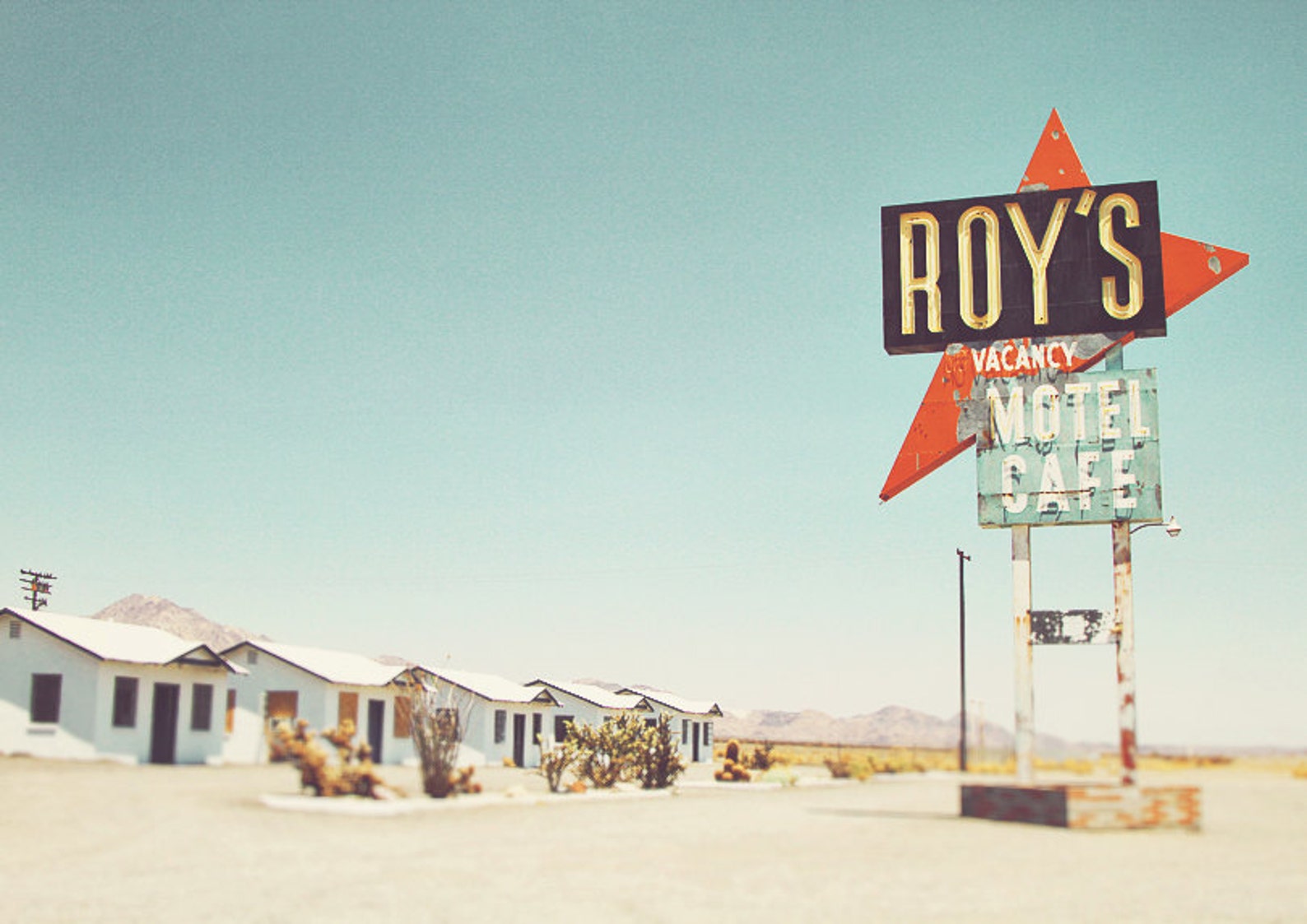 Retro Art Print Route 66 Photography Roy's Motel Print - Etsy