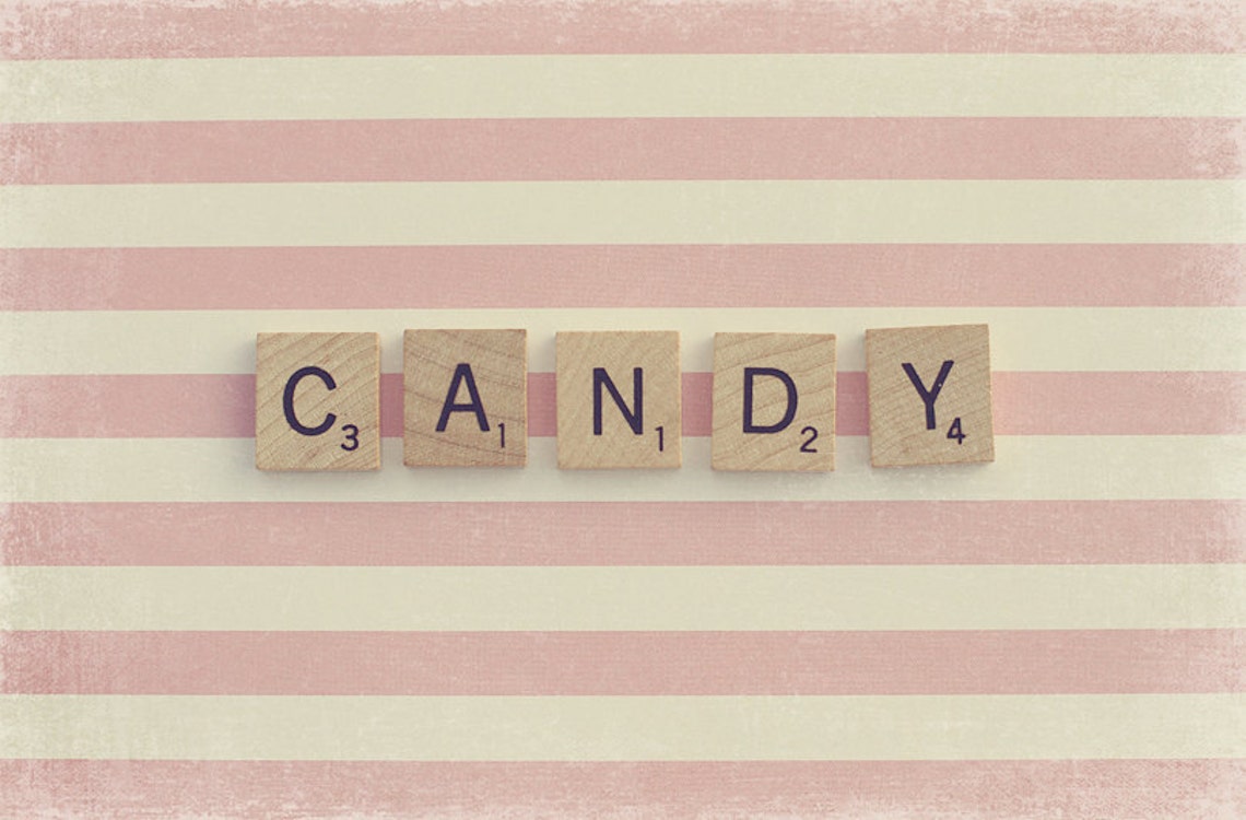 Pink Polka Dots Scrabble Art Scrabble Print Scrabble Photo - Etsy