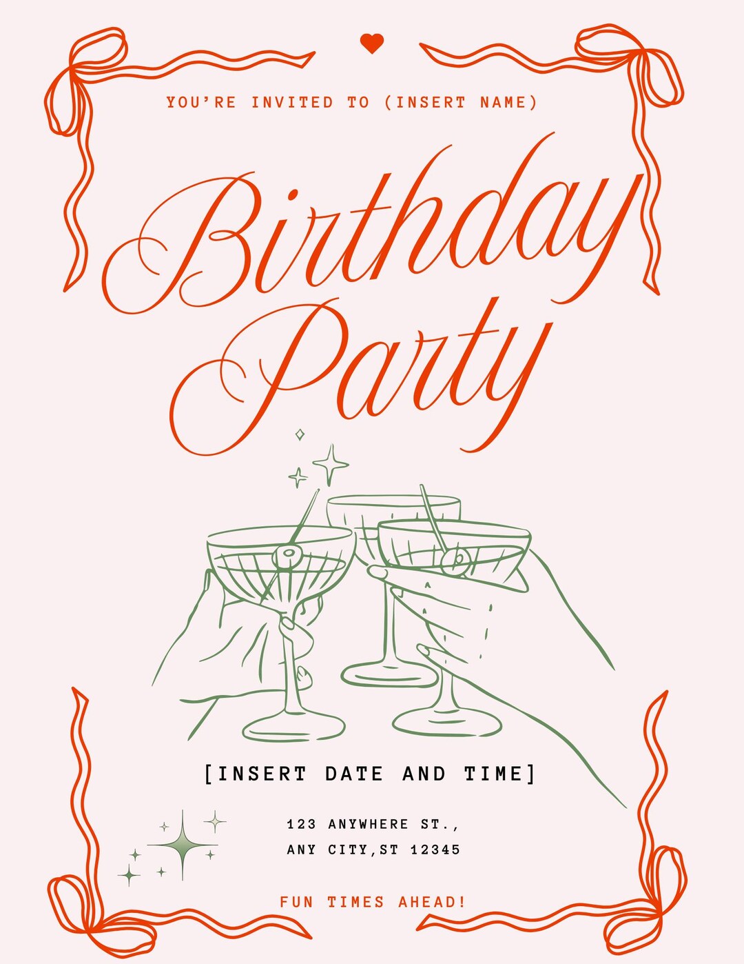 Editable Luxe Birthday Invitation Template | Personalized Digital Party ...