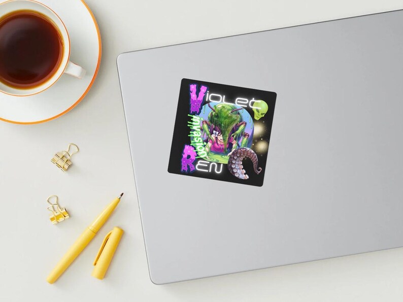 Square Alien Invasion Decal Sticker - Etsy