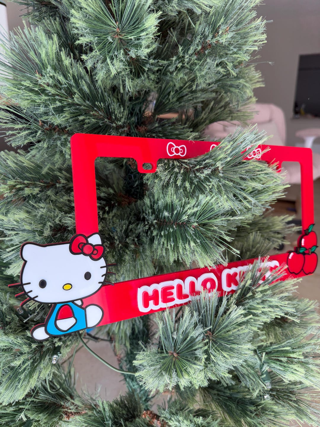 Cartoon Hello Kitty Custom License Plate Frame 3D - Etsy
