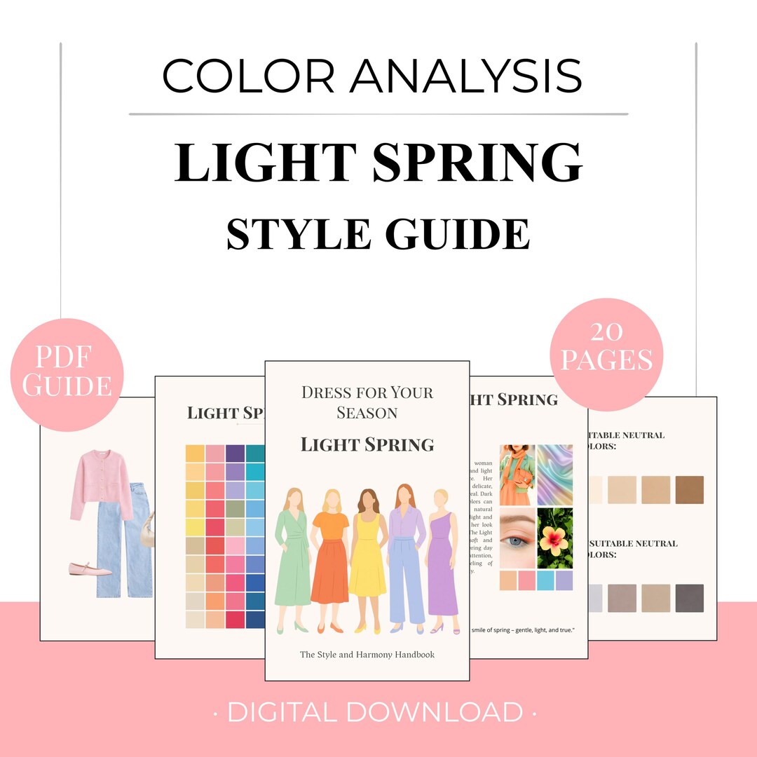 Light Spring Color Analysis Style Guide | Seasonal Color Palette ...