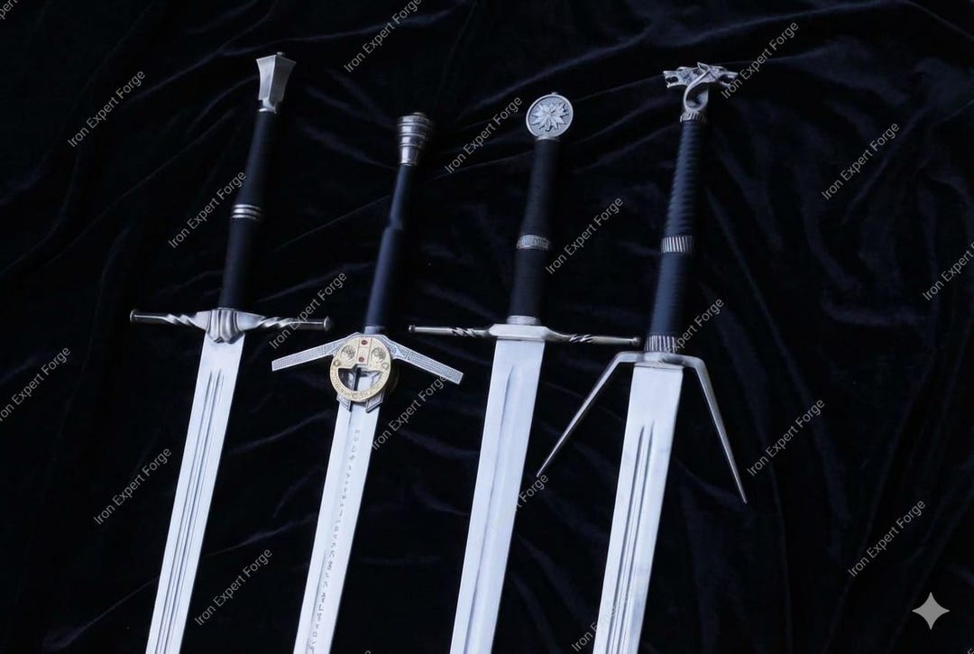 Witcher Inspired Sword Replica | Handmade Steel Fantasy Sword | Geralt ...