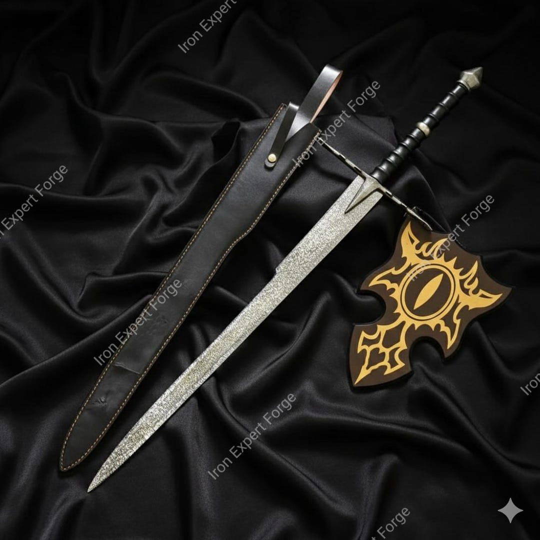 Ringwraith Sword Replica: Nazgul Carbon Steel LARP Cosplay & Display ...