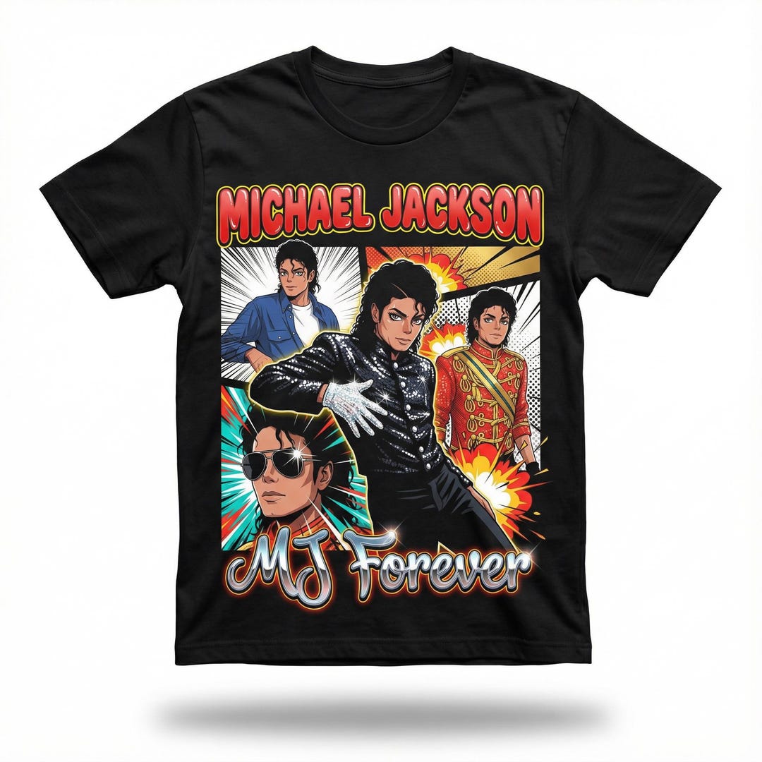 Michael Jackson MJ Forever Shirt Anime Comic Tee Retro Pop Art Eras ...