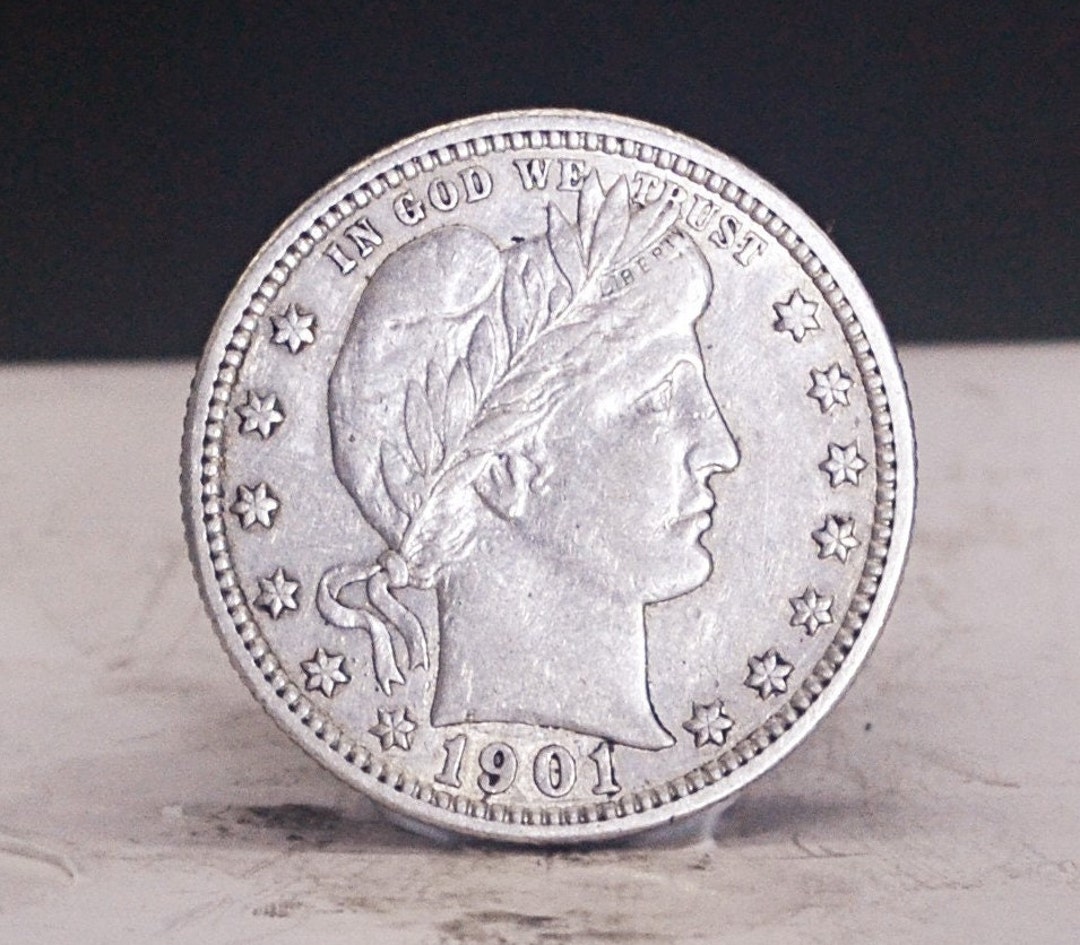 1901 Barber Quarter Chxf Condition - Etsy