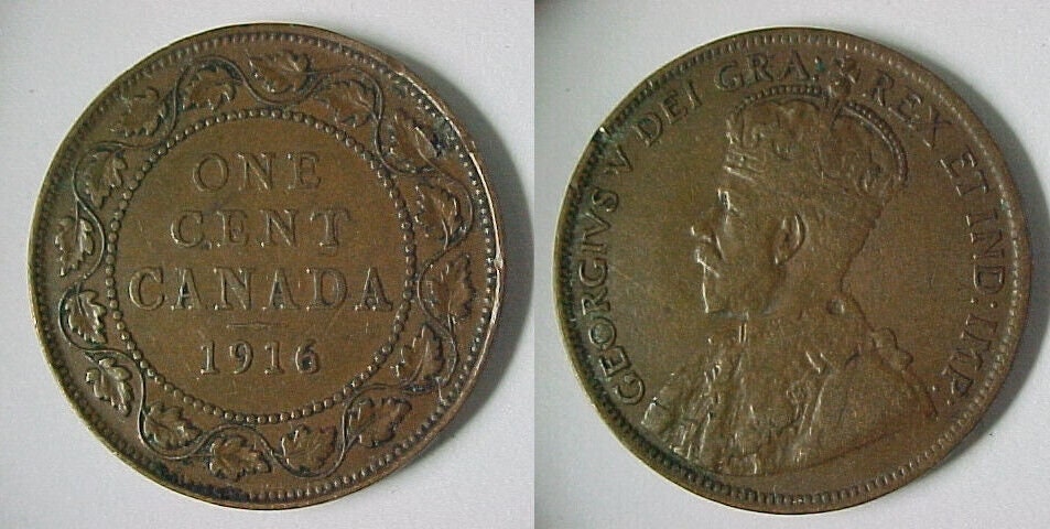 Canadian Penny Front And Back