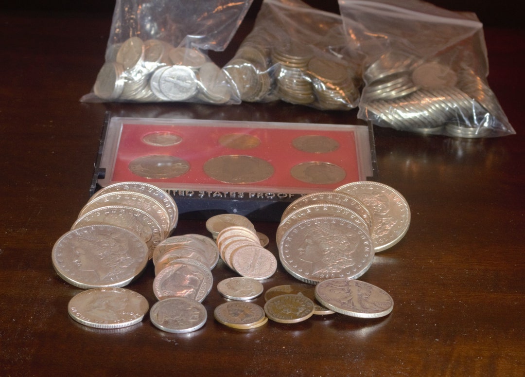 Morgan Dollar Coin Collection: US Proof Set, Buffalo Nickels, Mercury ...
