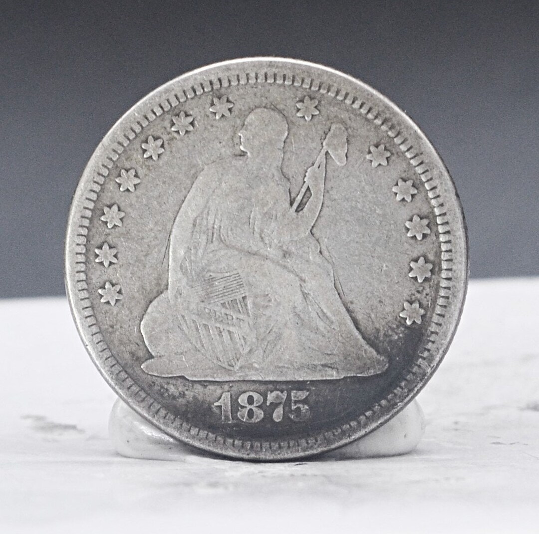 1875 Quarter in Fine Condition - Etsy