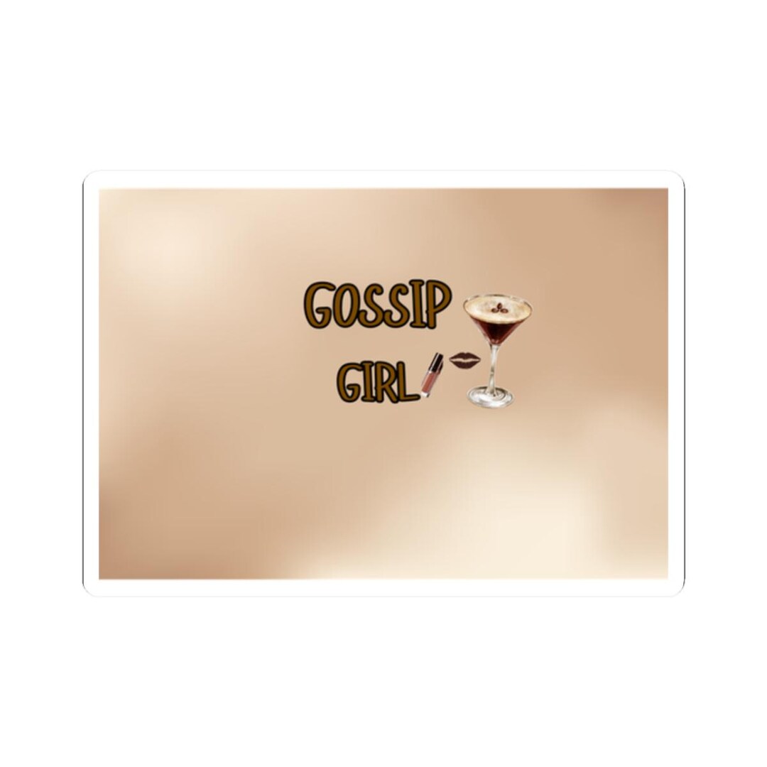 Gossip Girl Sticker | Kiss-cut Vinyl Decal, Cocktail & Lipstick Design ...