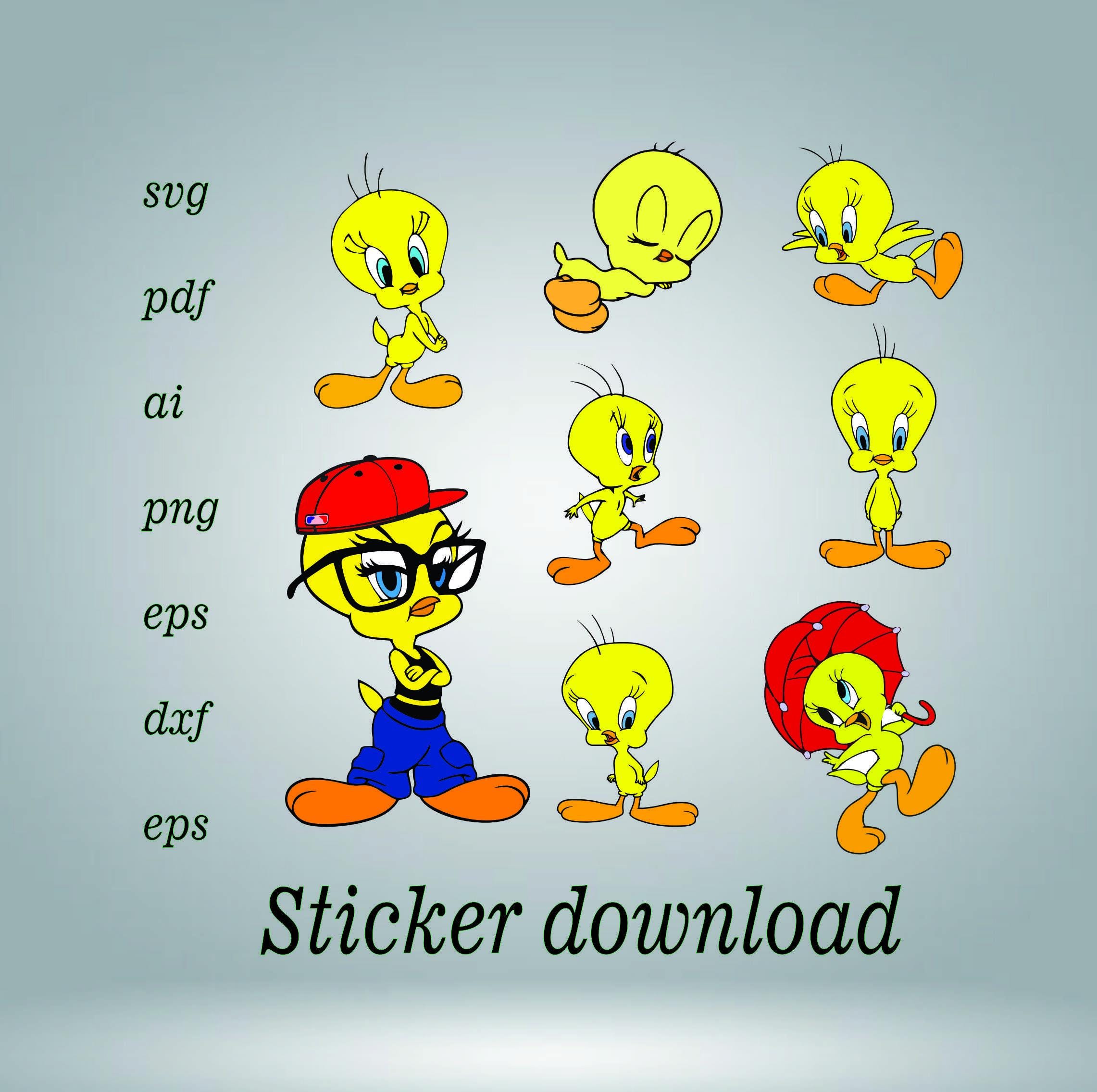 Bundle Cute Tweety T-shirt Cut Files Vector Design Svg Png Ai Pdf - Etsy