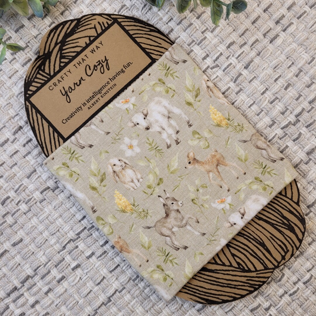 Yarn Cake Cozy, Skein Holder, Yarn Sleeve, Farm Animals Yarn Bowl, Gift ...