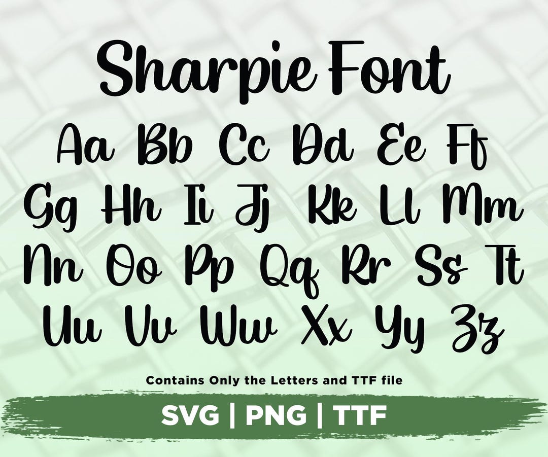 Sharpie Font, Handwritten Font, Stylish Fonts, SVG PNG TTF, Cricut Cake ...