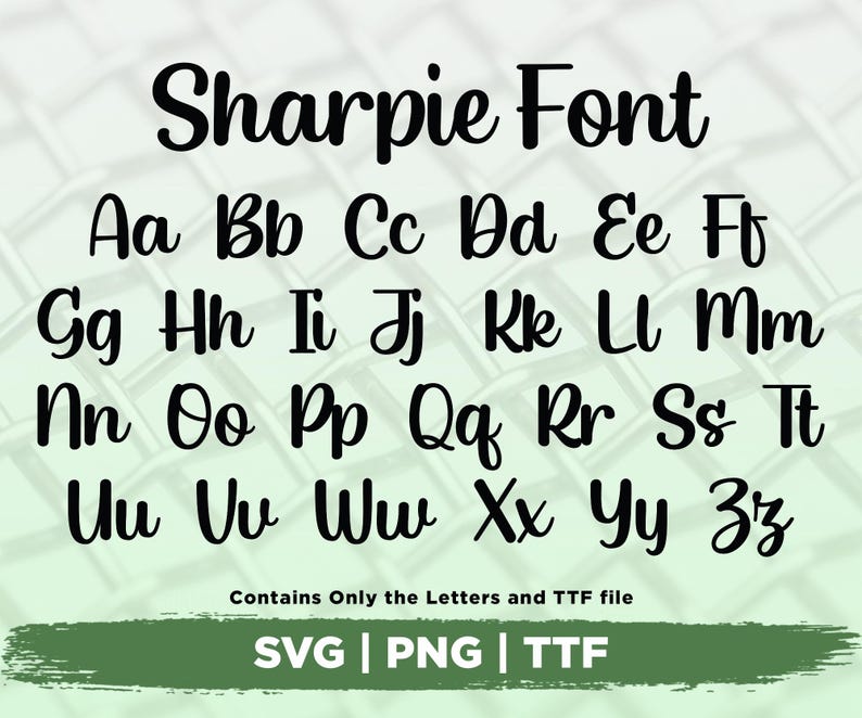 Sharpie Font, Handwritten Font, Stylish Fonts, SVG PNG TTF, Cricut Cake ...
