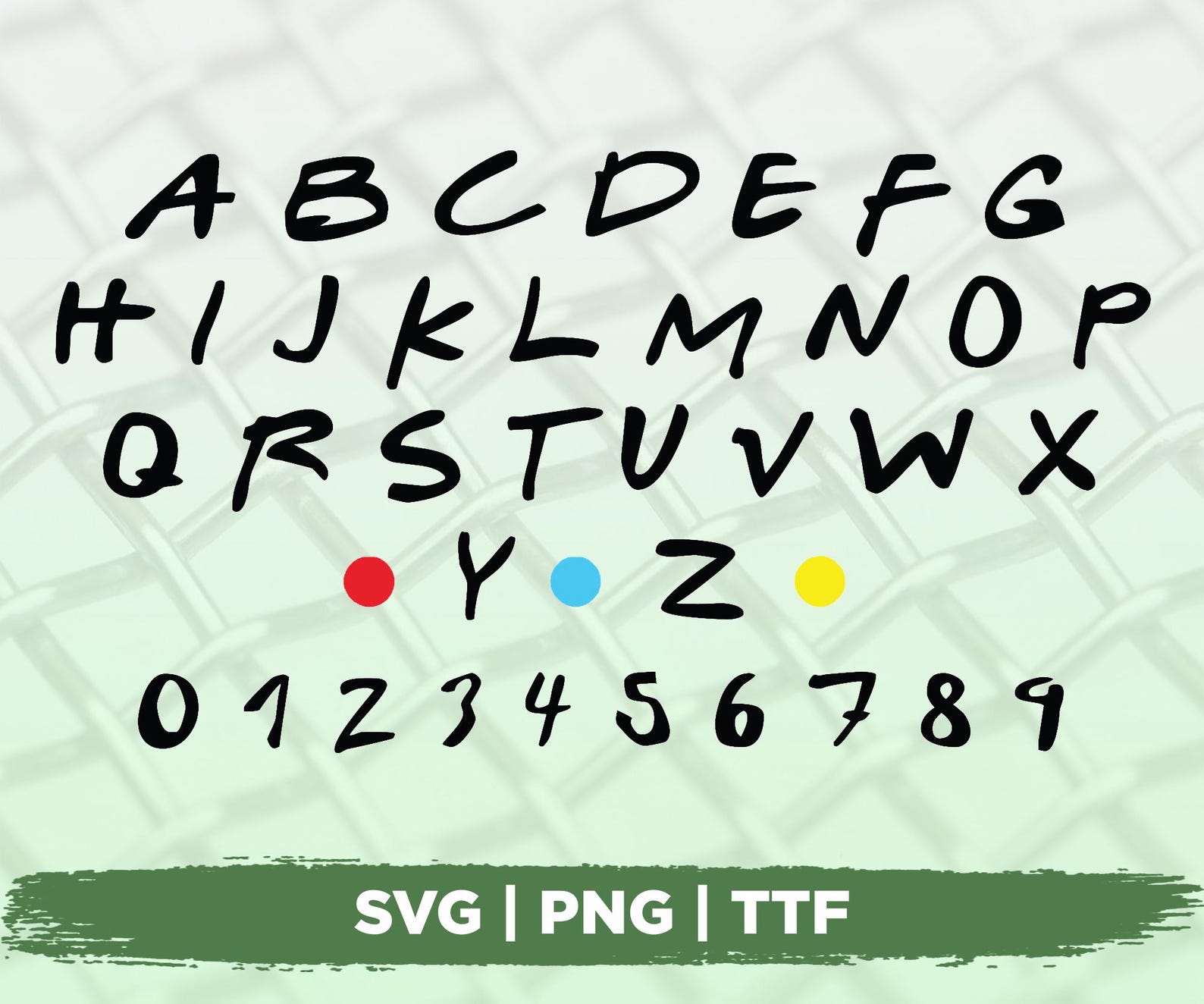 Friends Font, Friends Font TTF, Friends Font Svg, Font Svg Png Alphabet ...