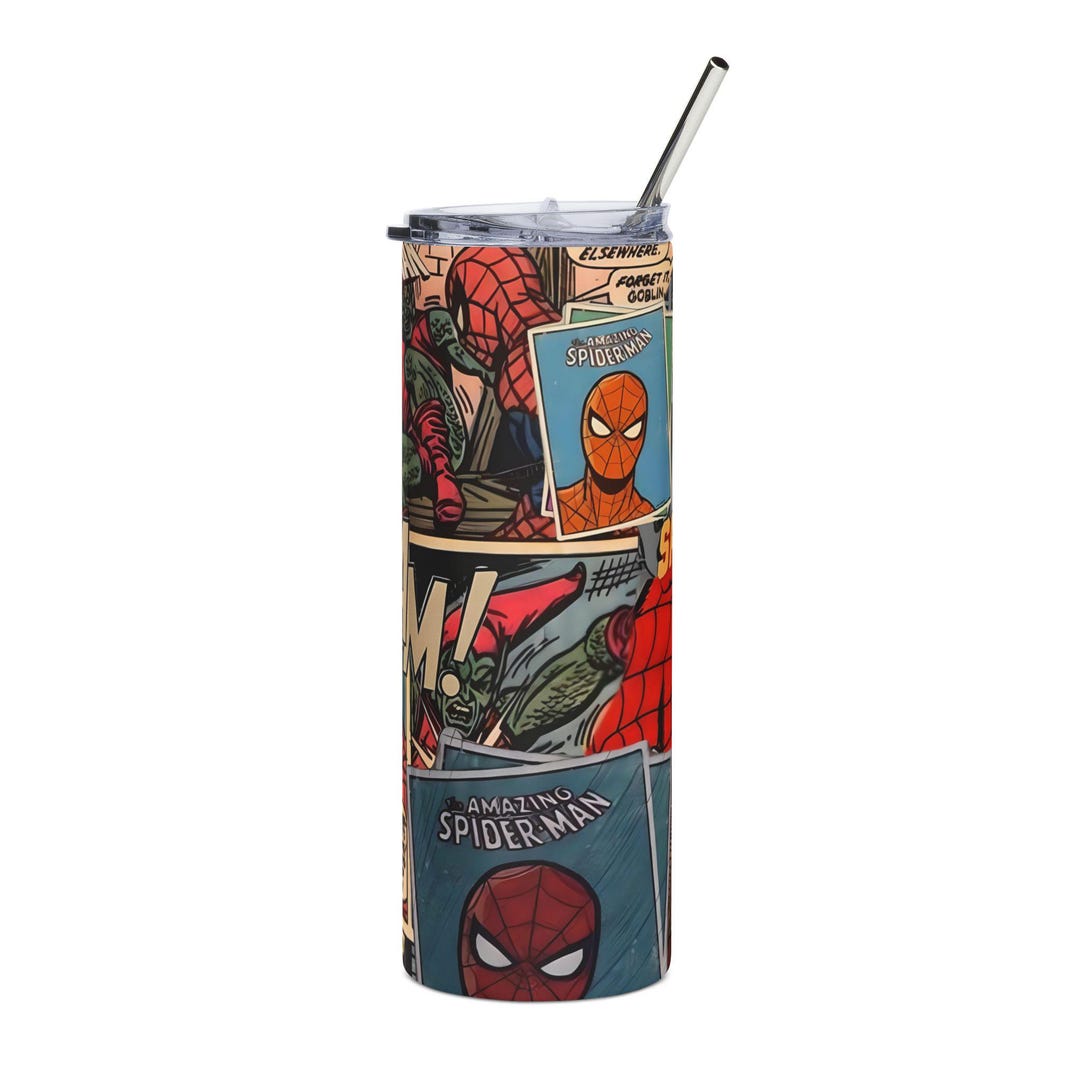 Vintage Comic Spider-man Tumbler | 20oz Stainless Steel Travel Cup - Etsy