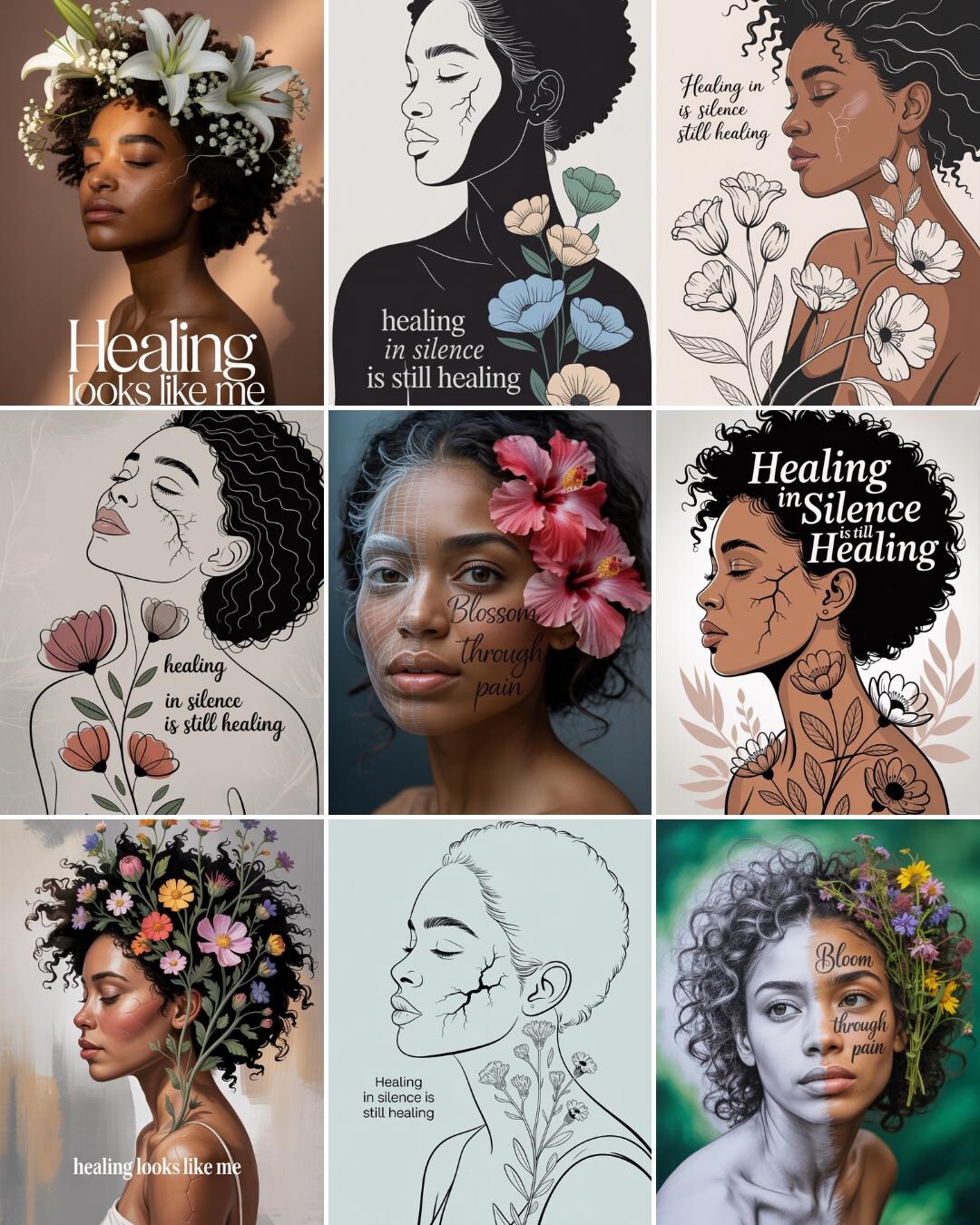 Healing in Progress | 23 Emotional Healing Portraits | Black Woman ...