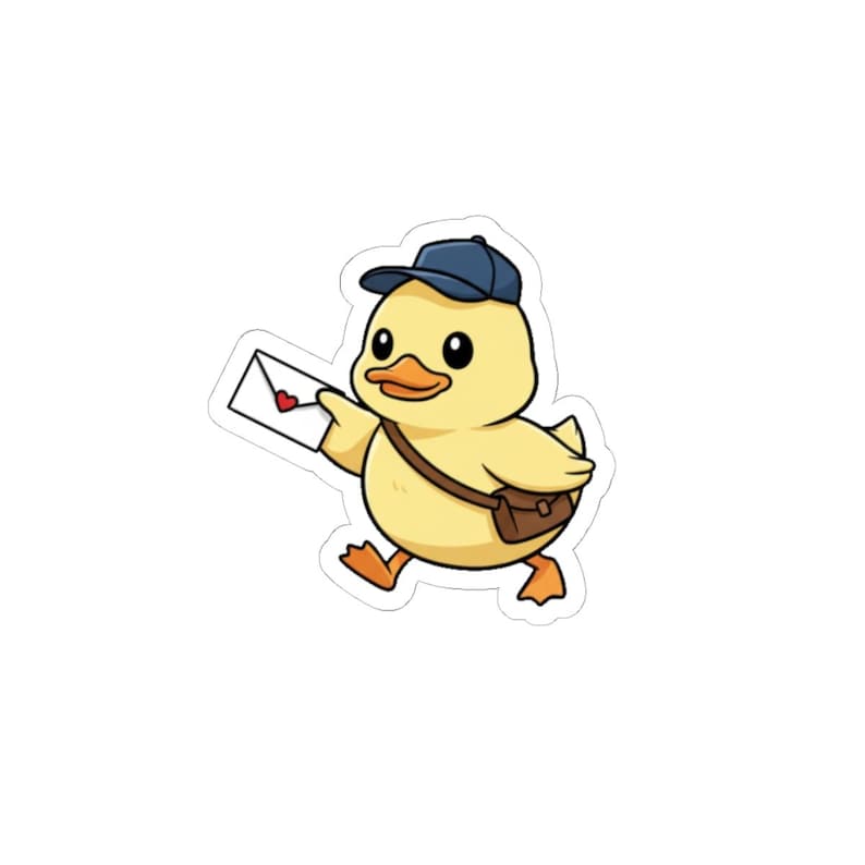 Mail Carrier Duck Sticker | Postman Chick Vinyl Decal - Etsy