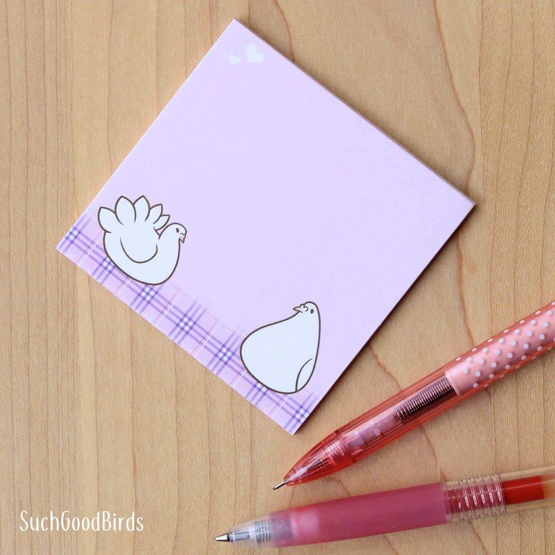Pigeons 3x3" Note Pad - Doves Gifts for Pigeon Keeper Memo Pad, Mini ...