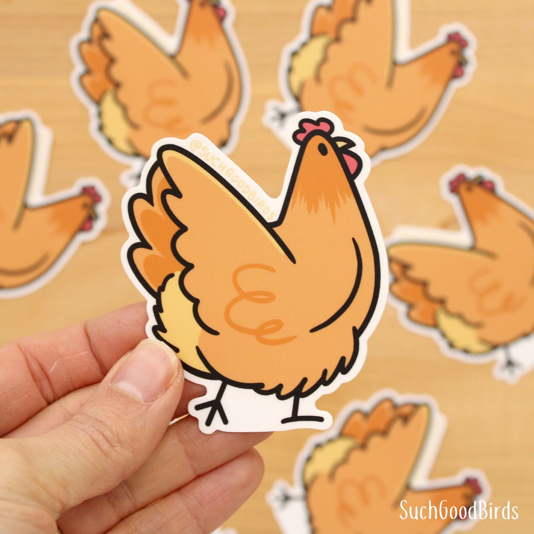 Chicken Rhode Island Red Hen 3" Vinyl Sticker - Cute Chicken Sticker ...